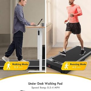 FLIMDER Under Desk Treadmill, Walking Pad for Home/Office, 2.5HP Portable Walking Treadmill, Electric Treadmill with Remote Control, 265 lbs Weight Capacity (Black)