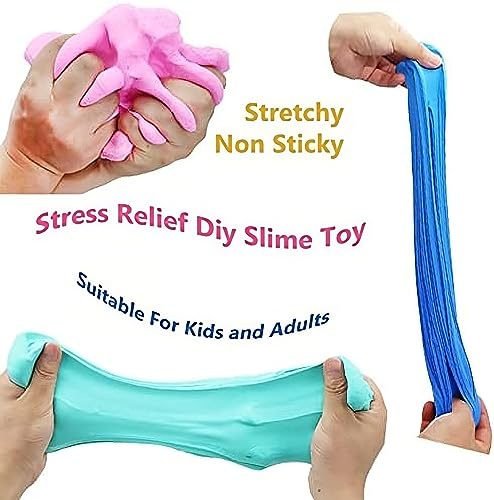 10 Pack Butter Slime Kit,Super Soft and Non-Sticky Toy,DIY Educational Slime Toys for Kids,Stress Relief Toys,Party Favor for Kids Girls & Boys(1*ice Cream Model)