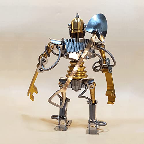 LIANXUE Metal Robot Model Stainless Steel Joint Mobility Robots for Kid Adult Christmas Surprise Gift Collectible Figure Toy Stainless Steel