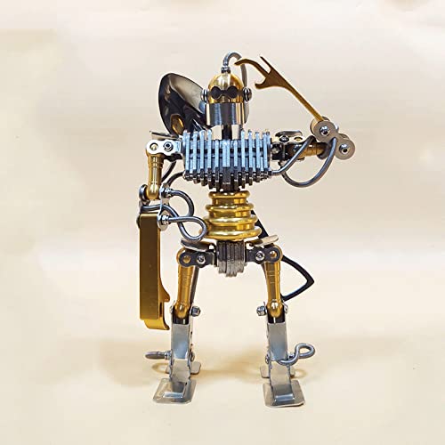 LIANXUE Metal Robot Model Stainless Steel Joint Mobility Robots for Kid Adult Christmas Surprise Gift Collectible Figure Toy Stainless Steel