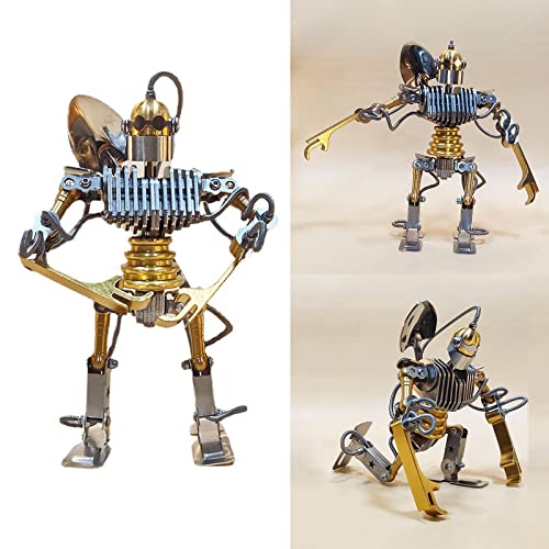 LIANXUE Metal Robot Model Stainless Steel Joint Mobility Robots for Kid Adult Christmas Surprise Gift Collectible Figure Toy Stainless Steel