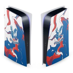 head case designs officially licensed crystal palace fc marble logo art vinyl faceplate sticker gaming skin decal cover compatible with sony playstation 5 ps5 digital edition console