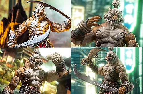 RAYGE3LOV Maestro Union FuRay Planet Blade Master Weng 1/12 Scale Figure 8.5in Furry Action Figures,Furay Planet Series weretiger Blade Master Weng wave3 weretiger,Orcs,Beastmen