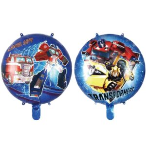 7 Pcs Cartoon Robot Balloon Party Supplies Foil Balloons for Kids Birthday Party Decorations.