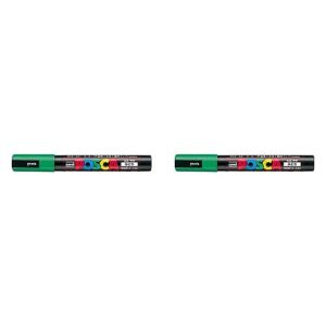 uni posca medium marker, green (pc5m.6) (pack of 2)