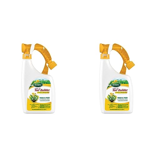 Scotts Liquid Turf Builder with Plus 2 Weed Control, Liquid Weed Killer and Fertilizer, 32 fl. oz. (Pack of 2)