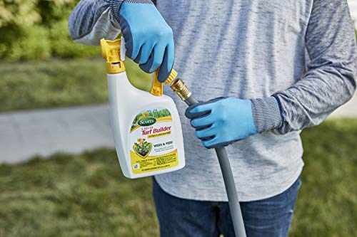 Scotts Liquid Turf Builder with Plus 2 Weed Control, Liquid Weed Killer and Fertilizer, 32 fl. oz. (Pack of 2)