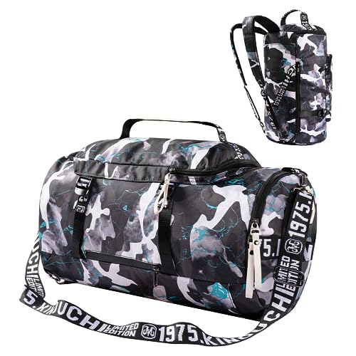 Gym Sport Bag Backpack Duffle Bag Weekender Bag Water-resistant Travel Sling Bag Casual Daypack for Men and Women