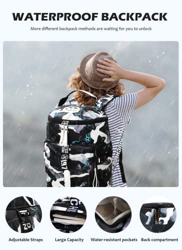 Gym Sport Bag Backpack Duffle Bag Weekender Bag Water-resistant Travel Sling Bag Casual Daypack for Men and Women