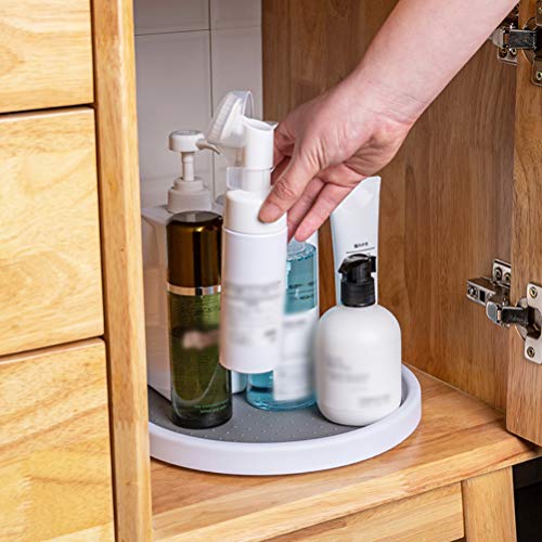 Lazy Susan Organizer Non Skid Lazy Susan Turntable for Cabinet, Pantry Organization and Storage, Kitchen, Fridge, Bathroom, Under Sink Organizer, Spice Rack (Small 25 * 3.1cm)