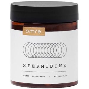 omre spermidine supplement (10mg of non-synthetic spermidine) - 3rd-party tested 1000mg wheat germ extract standardized to no less than 1% spermidine - 10mg of natural spermidine per serving