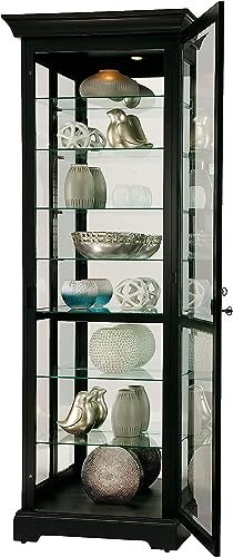 Howard Miller Hall Curio Cabinet, Black Satin