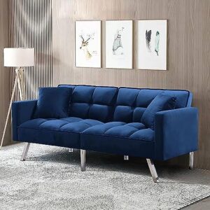 tufted upholstered futon sofa daybed modern convertible loveseat sofa & couch soft convenient nap sleeper couch bed for home office apartment furniture sets