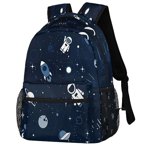 Space Astronaut Backpack Small Lightweight Laptop Daypack Spaceship Rocket Travel Back Pack Mochilas Para Hombres Mujer College Backpacks for Wome Men