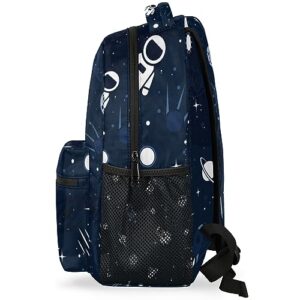 Space Astronaut Backpack Small Lightweight Laptop Daypack Spaceship Rocket Travel Back Pack Mochilas Para Hombres Mujer College Backpacks for Wome Men