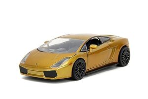 fast & furious fast x 1:24 gold lamborghini gallardo die-cast car, toys for kids and adults