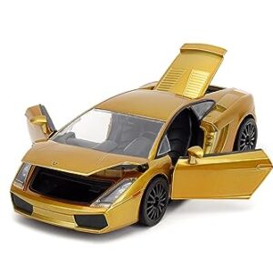 Fast & Furious Fast X 1:24 Gold Lamborghini Gallardo Die-Cast Car, Toys for Kids and Adults