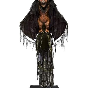 Spirit Halloween 6 Ft Desmodus Animatronic | Animated Decoration | Body Extends | Lunging Mechanism | Plays Sounds