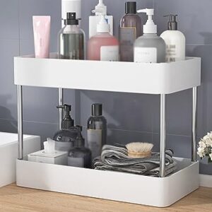 MeiBoAll Under Sink Organizer Removable Bathroom Shelves Storage Rack Rotating Universal Wheel Toilet Kitchen Bedroom Shelf