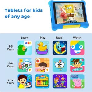 HiGrace Kids Tablet, 7 Inch Tablet for Kids, Android 12 Kids Tablet 2GB RAM + 32GB ROM, HD Display, Quad Core, Bluetooth, Dual Camera, Wi-Fi Tablet for Toddler - Blue