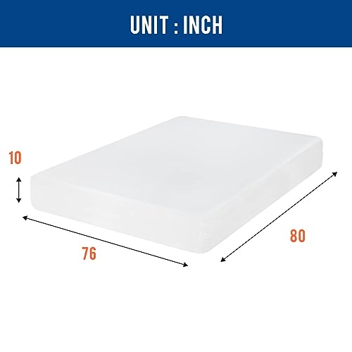 King Mattress, 5/6/8/10/12 Inch King Size Mattress Medium Firm Memory Foam Mattress for Cool Sleep & Pressure Relief, Certipur-Us Certified Mattress in a Box, Fiberglass Free Mattress, (King, 10 Inch)