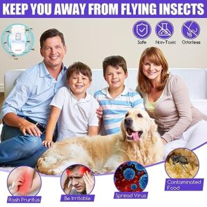 4 Pack Flying Insect Trap Plug In, 2023 Mosquito Gnat Flea Insect Traps Catcher Killer with Night Light & 20 Sticky Trap Boards, Fruit Fly Traps for Indoor Bug Catcher Fly Traps Indoor for Home Office