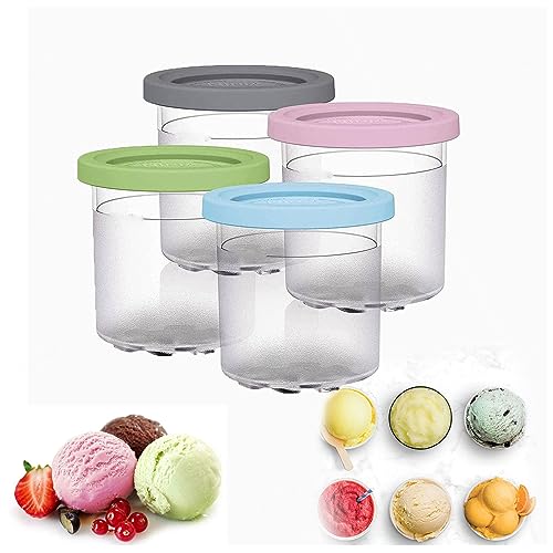 VRINO Creami Deluxe Pints, for Ninja Creami Ice Cream Maker Pints,16 OZ Ice Cream Container Bpa-Free,Dishwasher Safe Compatible with NC299AMZ,NC300s Series Ice Cream Makers