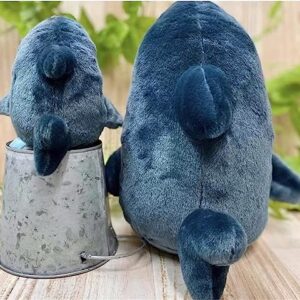 Shark Cat Plush Toy, Cute Fried Shrimp Shark Stuffed Animals Doll, Kawaii Shark Cat Plush Pillow Toy Birthday for Kids Boys Girls (Blue, 8inch)