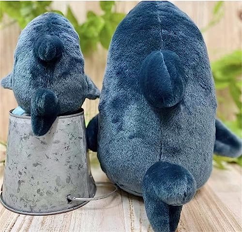 Shark Cat Plush Toy, Cute Fried Shrimp Shark Stuffed Animals Doll, Kawaii Shark Cat Plush Pillow Toy Birthday for Kids Boys Girls (Blue, 8inch)