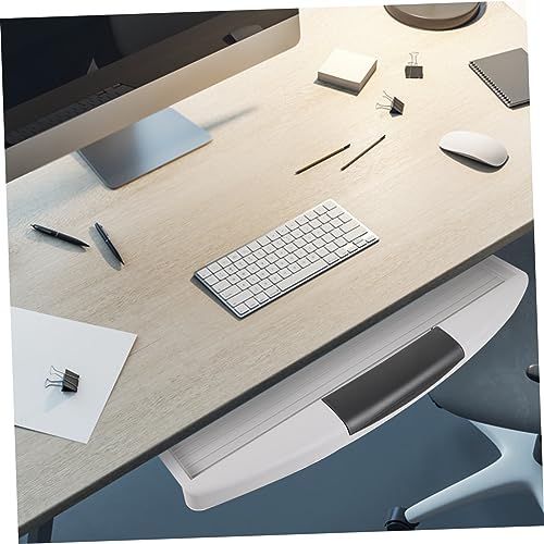 Uonlytech Drawer 1 Set Plastic Trays Desk Tray abs Ergonomic Keyboard Tray Keyboard Under Desk Mount Keyboard Stand Keyboard Slide Out Tray Computer Desk Slider