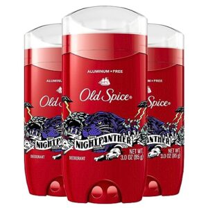 old spice aluminum free deodorant for men, nightpanther, 48 hr. protection, 3.0 oz (pack of 3)