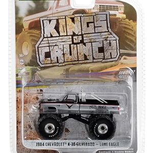 Greenlight 1:64 Kings of Crunch Series 12 - Lone Eagle - 1984 K-30 Silverado Monster Truck 49120-E [Shipping from Canada]