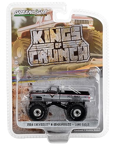 Greenlight 1:64 Kings of Crunch Series 12 - Lone Eagle - 1984 K-30 Silverado Monster Truck 49120-E [Shipping from Canada]