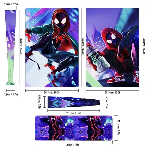 Stickers for PS5 Digital Edition Anime Vinyl Console and Controller Skin,Wrap for Play-Station 5 Accessories Cover Skin,Compatible with Play-Station 5 Style L