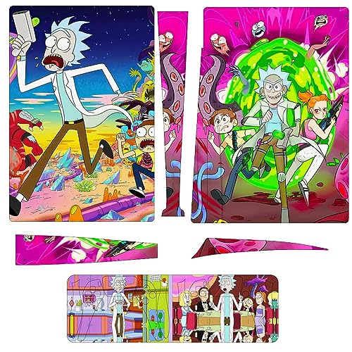 Decal Stickers for PS5 Anime Contrller Wraps,Suitable for Play-Station 5 Disc Version Console and Controller Accessories Skin,Bubble-Free