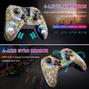 Wireless Pro Controller Compatible with Nintendo Switch Controller, Compatible with Nintendo Switch/Switch Lite/Switch/PC OLED Controller for Switch with Wake-up, Turbo Vibration and Programmable Function