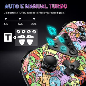 Wireless Pro Controller Compatible with Nintendo Switch Controller, Compatible with Nintendo Switch/Switch Lite/Switch/PC OLED Controller for Switch with Wake-up, Turbo Vibration and Programmable Function