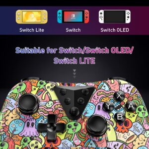 Wireless Pro Controller Compatible with Nintendo Switch Controller, Compatible with Nintendo Switch/Switch Lite/Switch/PC OLED Controller for Switch with Wake-up, Turbo Vibration and Programmable Function