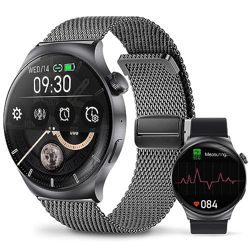 FILIEKEU Smart Watch for Men Women 1.5 Inch Screen Blood Pressure Oxygen Sleep Monitor Bluetooth Call Smart Watches IP68 Waterproof Fitness Tracker Smartwatch for Android iPhone Black