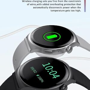 FILIEKEU Smart Watch for Men Women 1.5 Inch Screen Blood Pressure Oxygen Sleep Monitor Bluetooth Call Smart Watches IP68 Waterproof Fitness Tracker Smartwatch for Android iPhone Black