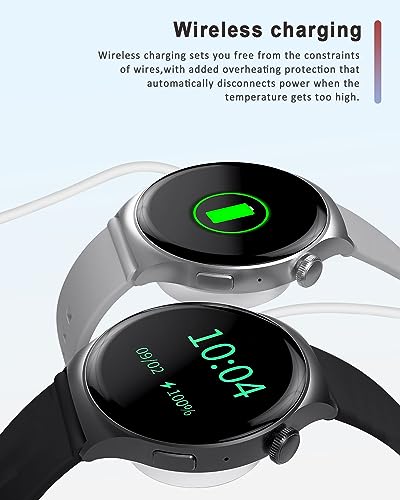 FILIEKEU Smart Watch for Men Women 1.5 Inch Screen Blood Pressure Oxygen Sleep Monitor Bluetooth Call Smart Watches IP68 Waterproof Fitness Tracker Smartwatch for Android iPhone Black