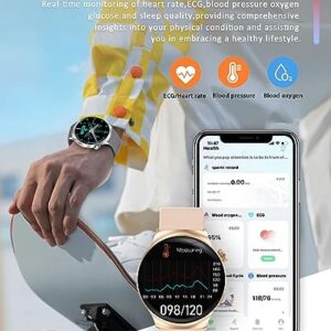 FILIEKEU Smart Watch for Men Women 1.5 Inch Screen Blood Pressure Oxygen Sleep Monitor Bluetooth Call Smart Watches IP68 Waterproof Fitness Tracker Smartwatch for Android iPhone Black