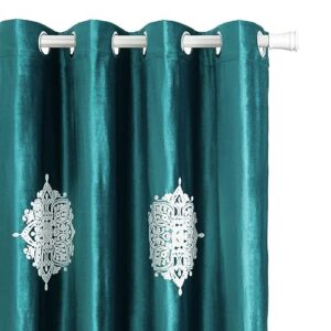 VOGOL Extra Wide Velvet Curtains for Bedroom, 100W x 84L Inch View Reducing Thermal Curtain Panels for Sliding Door, Room Darkening Drapes for Living Room, 1 Panel