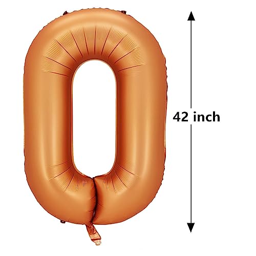 EMAAN 42 Inch Vitality Orange Jumbo 30 Number Balloons Big Foil Mylar Balloons for 30th Birthday Party Decorations and Anniversary Events Decorations (Vitality Orange 30)