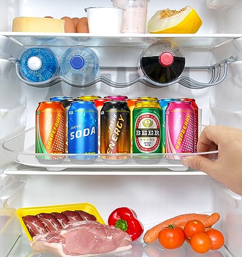 Lazy Susan Turntable Organizer for Refrigerator Rectangle Clear Rotating Lazy Susan Spice Organizer for Kitchen Pantry Cabinet Countertop Condiment Storage Rack