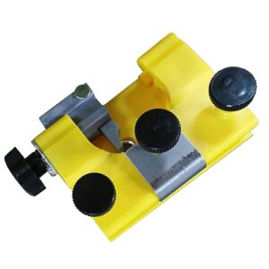 electric chain sharpener, chain sharpening tool easy operation 2 fixed holes 3pcs burr rods for woodworking projects