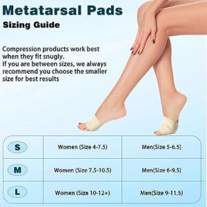 4PCS Metatarsal Pads with Gel Pad for Women and Men, Foot Pads Provides Relief for Morton's Neuroma Inserts, Metatarsalgia and Ball Foot Pain, Soft Gel Inside, Foot Support for Pain Relief