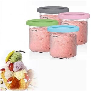 creami deluxe pints, for ninja creami pint,16 oz ice cream pints with lids bpa-free,dishwasher safe for nc301 nc300 nc299am series ice cream maker