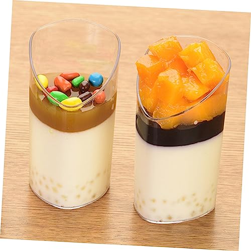 Luxshiny 15pcs small containers disposable glasses yogurt cup trifle bowl candy jar