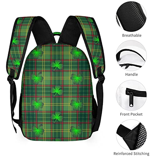 Juoritu St Patrick's Day Prints Backpack, Lightweight Casual Backpack, Bookbag for Men Women